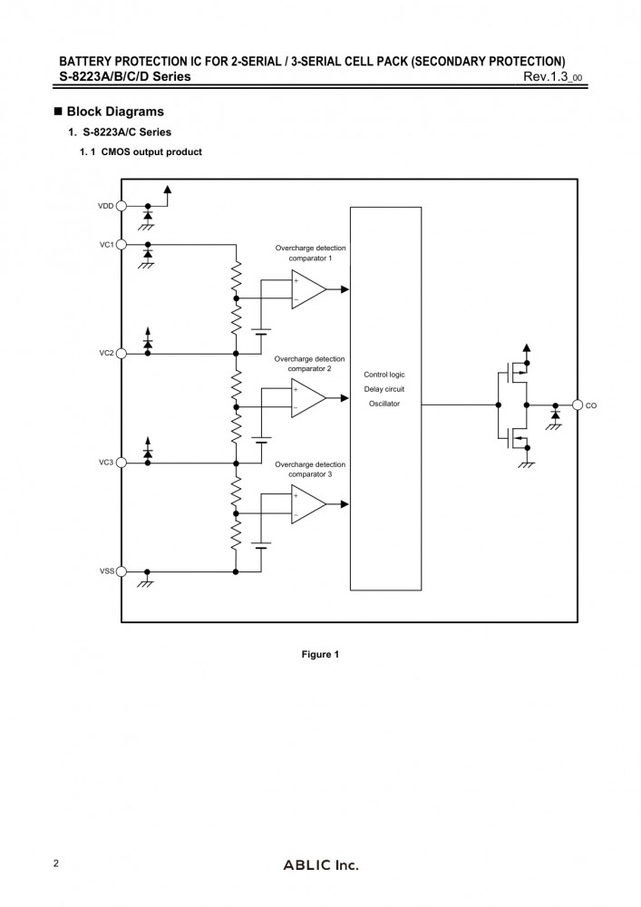S-8223 series datasheet page 2