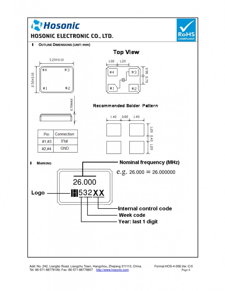 HOSONIC E3SB26E000100E specification page 4