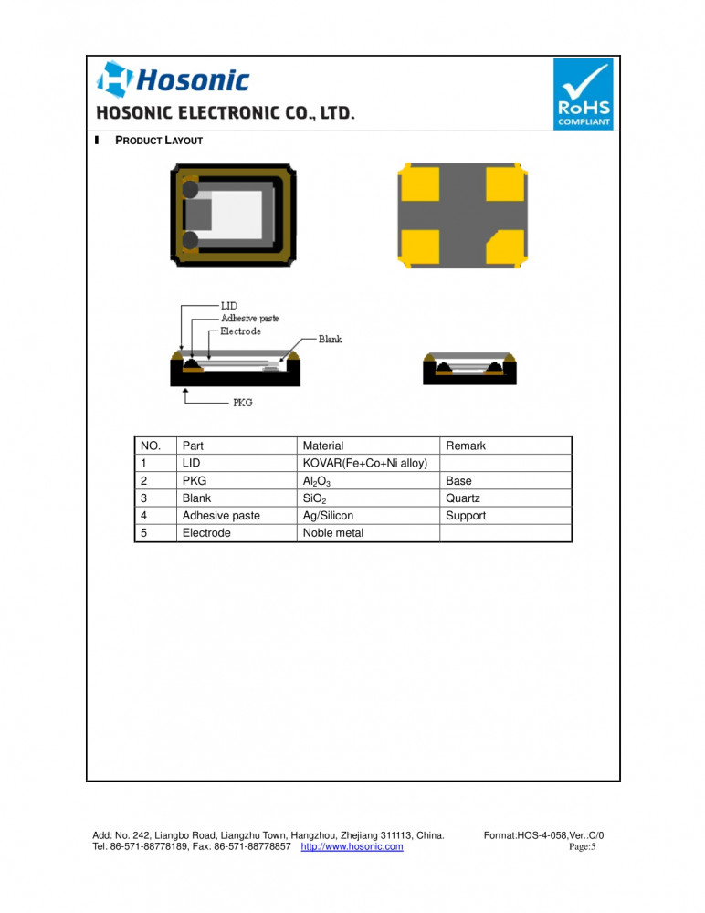 HOSONIC E3SB26E000100E specification page 5