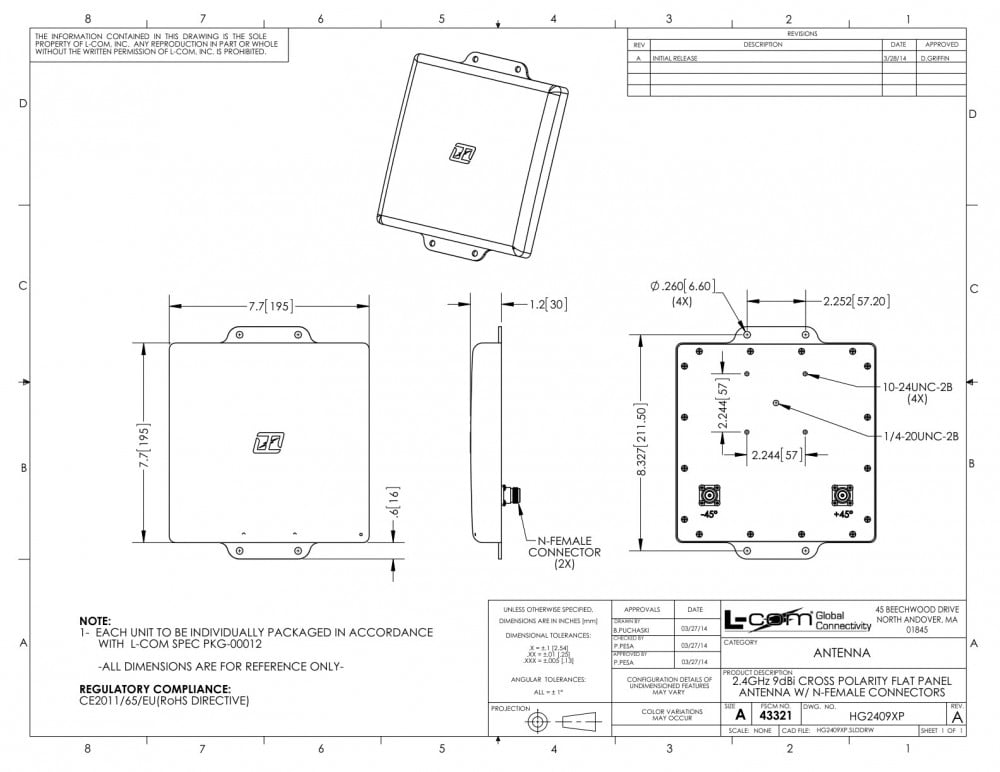HG2409XP technical document preview