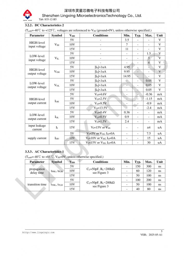 CD4019BE(LX) datasheet page 7