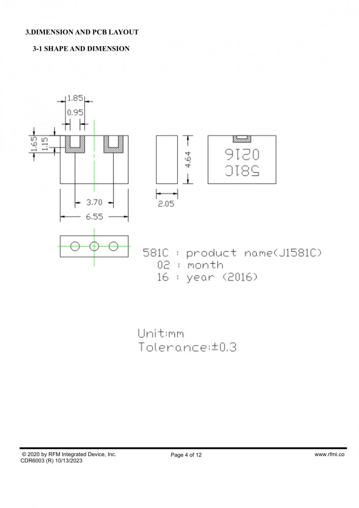 CDR6003 technical document page 4
