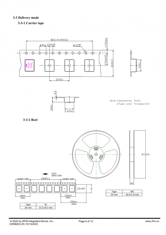 CDR6003 technical document page 6
