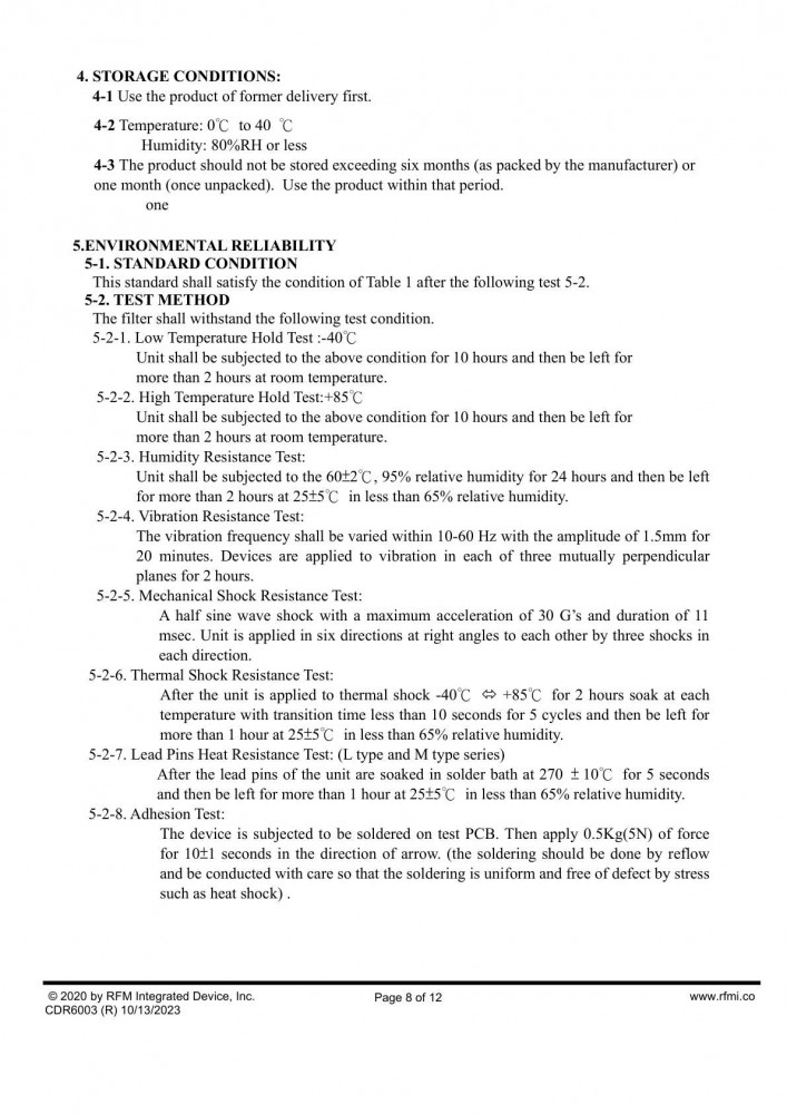 CDR6003 technical document page 8