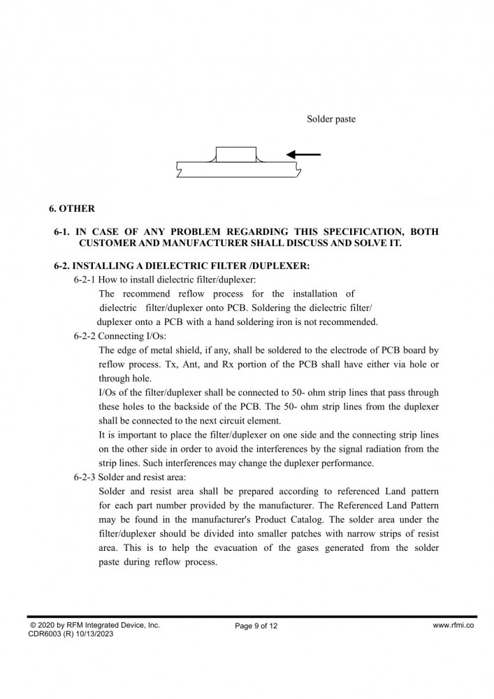 CDR6003 technical document page 9