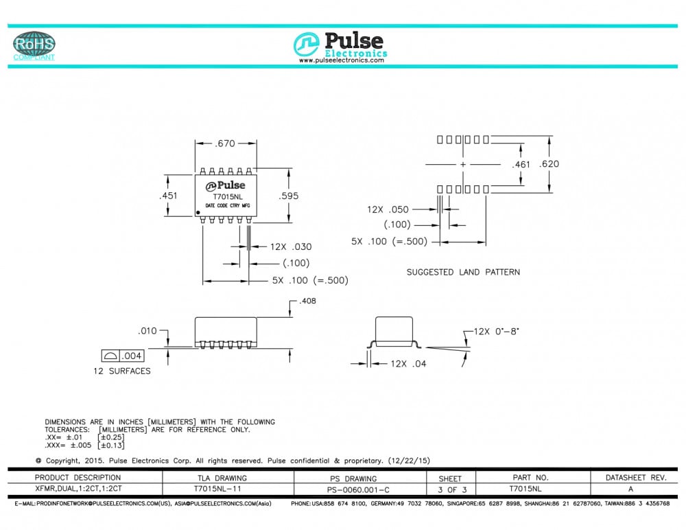 T7015NLT datasheet sheet 3