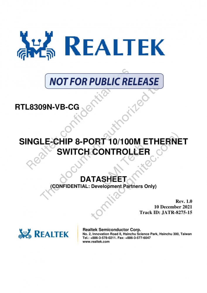 RTL8309N-VB-CG datasheet page 1