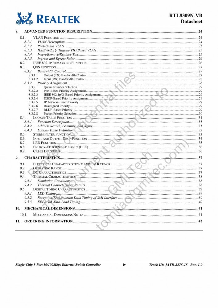 RTL8309N-VB-CG datasheet page 4