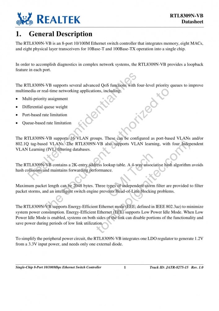 RTL8309N-VB-CG datasheet page 7