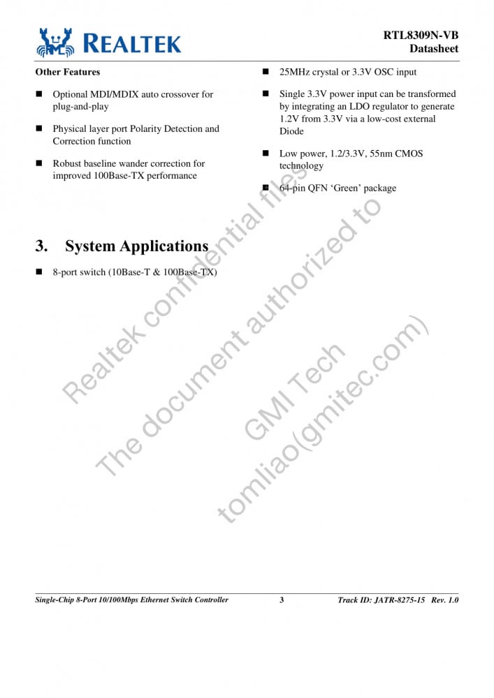 RTL8309N-VB-CG datasheet page 9