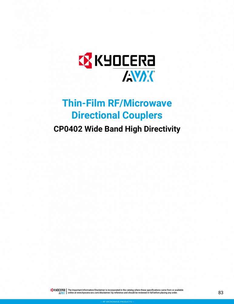 CP0402 directional coupler document page 1