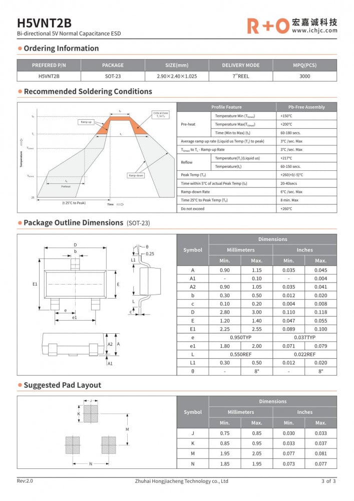 H5VNT2B datasheet page 3