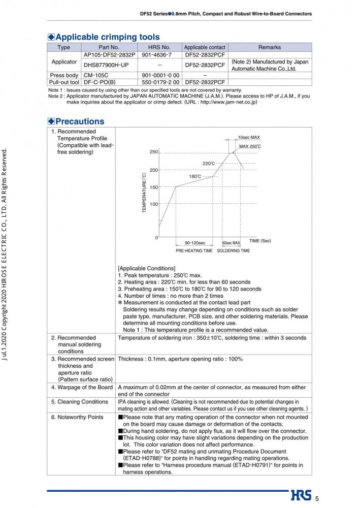 HRS DF52 series datasheet page 5