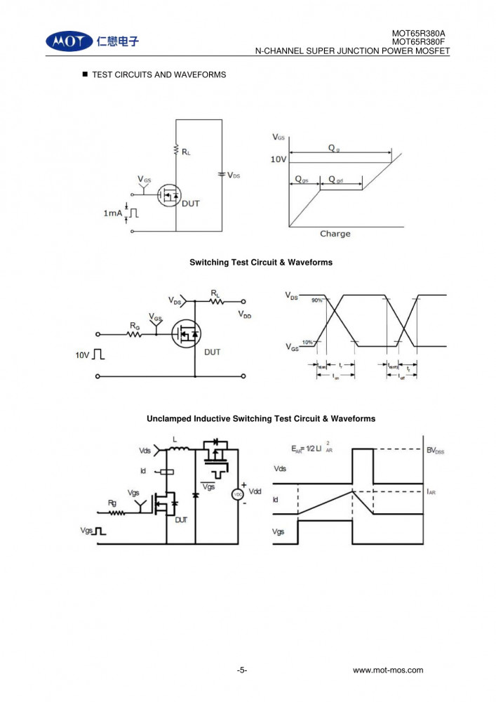 MOT65R380F datasheet page 5