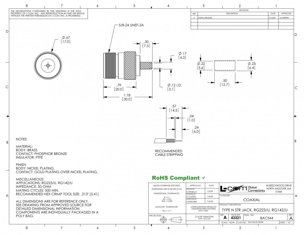 L-com BAC544 technical document