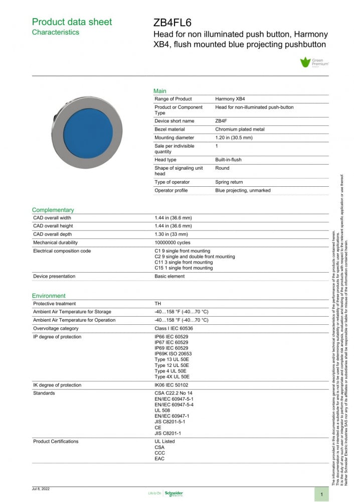 ZB4FL6 technical document page 1