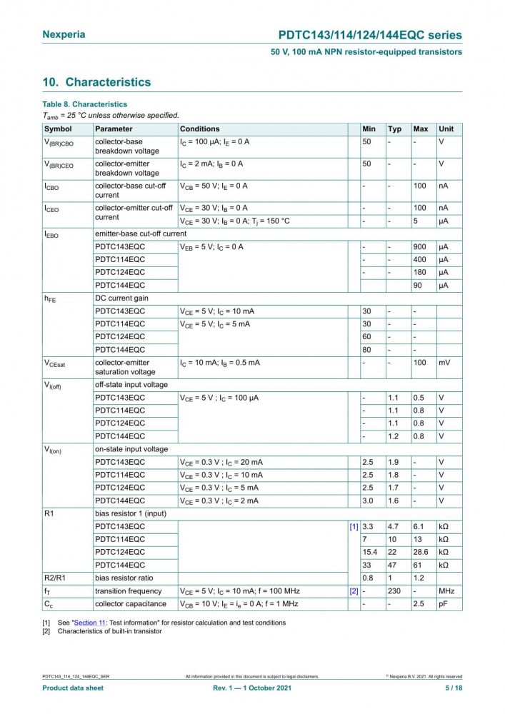 PDTC143EQCZ datasheet page 5