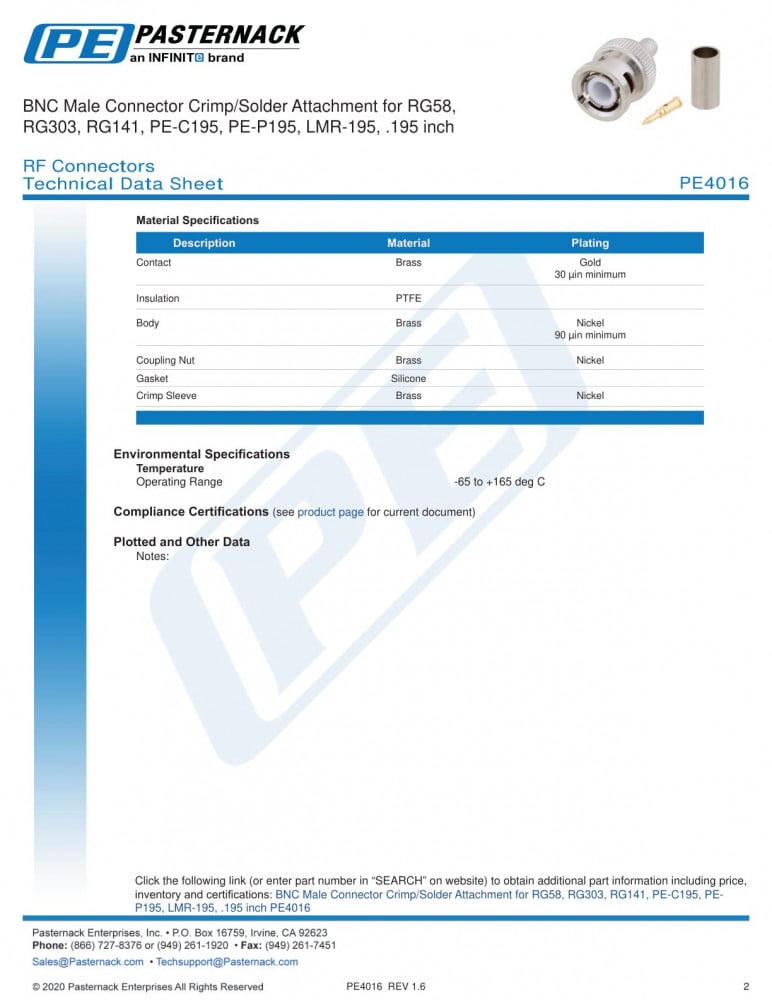 PE4016 datasheet page 2