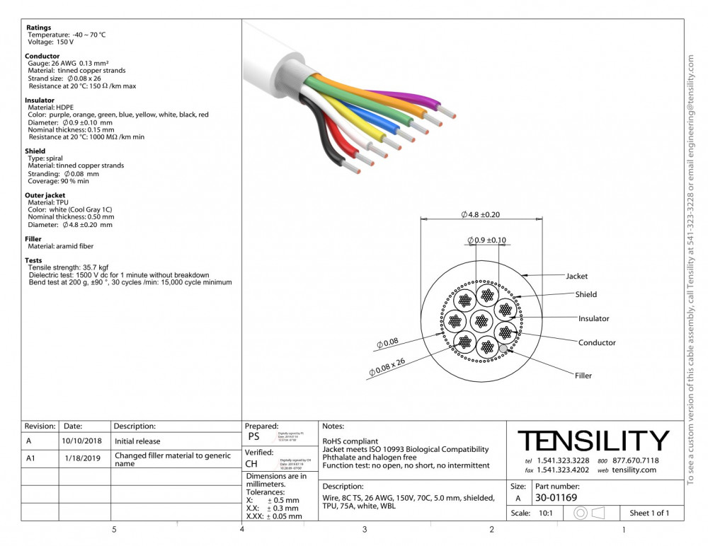 Tensility International 30-01169 product drawing preview