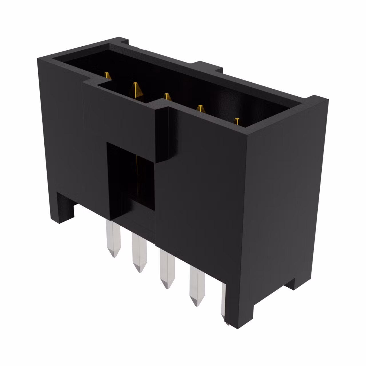 C-Grid III PCB Header, 2.54mm Pitch, Through Hole, Single Row, Vertical, Shrouded, 5 Circuits, 0.05µm Gold (Au) Flash Plating for sale