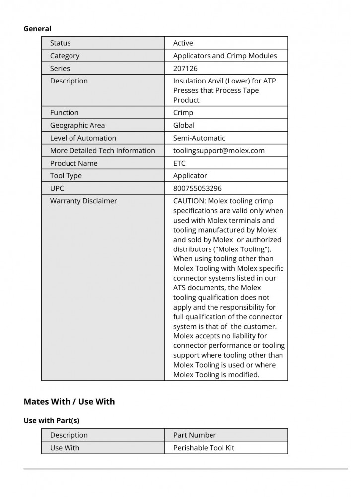 Technical document image 2 for MOLEX 190270197