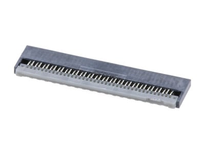 Easy-On Back Flip FPC Connector, 0.30mm Pitch, LA75 Series, Right-Angle, Surface Mount, Dual Contact Style, 0.75mm Height, 35 Circuits