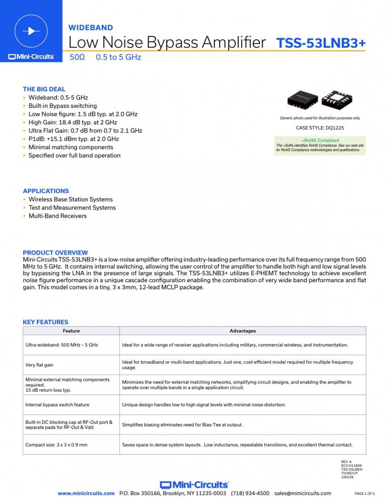 TSS-53LNB3+ datasheet page 1