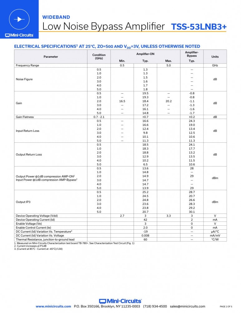 TSS-53LNB3+ datasheet page 2