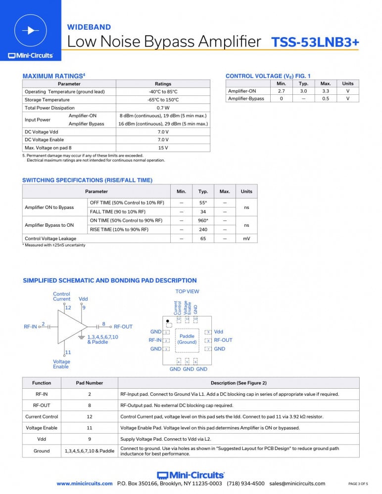 TSS-53LNB3+ datasheet page 3