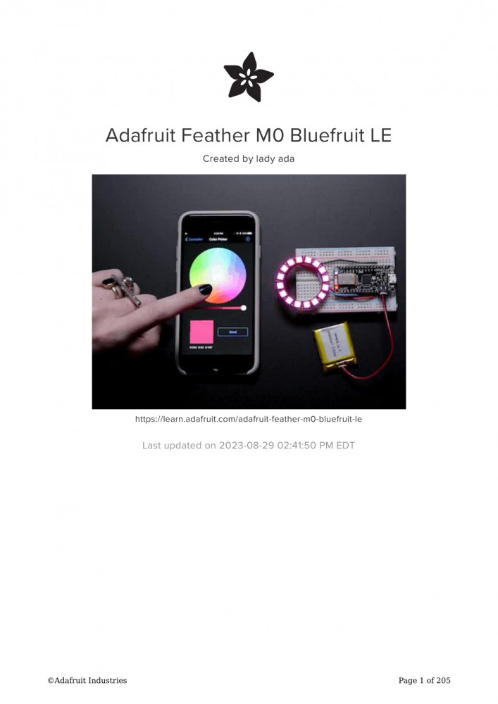 Adafruit 2995 documentation page 1