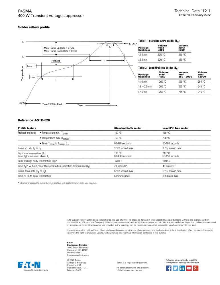 EATON P4SMA datasheet page 5