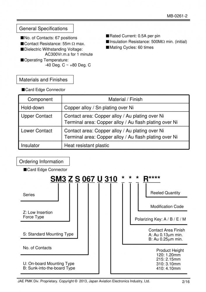 SM3 Series documentation page 2