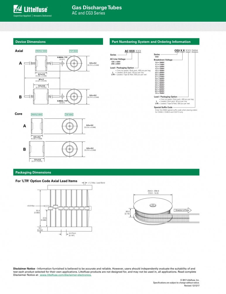 Littelfuse CG3 series datasheet page 4