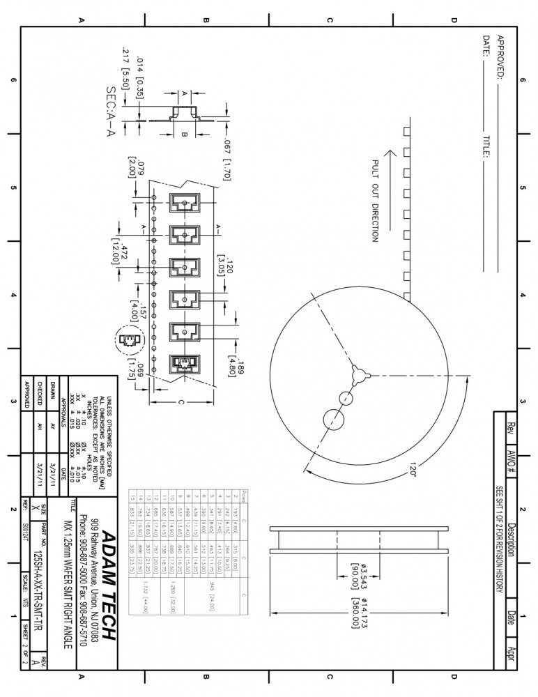 ADAM TECH 125SH-A-XX-TR-SMT-TR technical drawing page 2