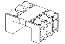 2.54mm Pitch SIM Card Connector, Block Style, 6 Circuits, Housing Height  2.00mm, Lead-Free for sale