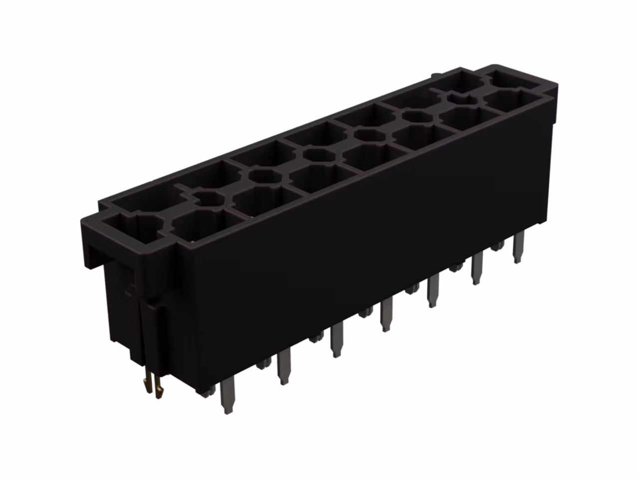 10.00mm Pitch Mini-Fit Sr. Header, Dual Row, Vertical, 2.36mm PCB Thickness, Tin (Sn) Plating, 14 Circuits, USE NYE LUBE ON MATING SURFACES for sale