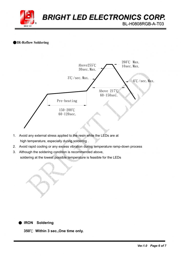 BL-H0808RGB-A-T03 specification, page 7