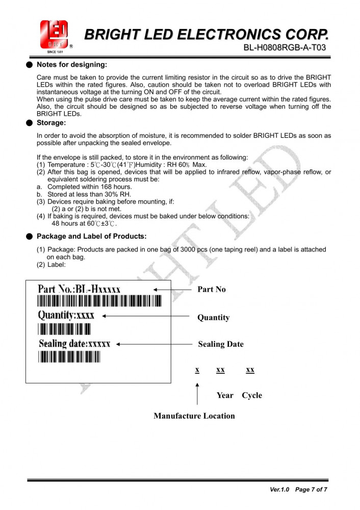 BL-H0808RGB-A-T03 specification, page 8