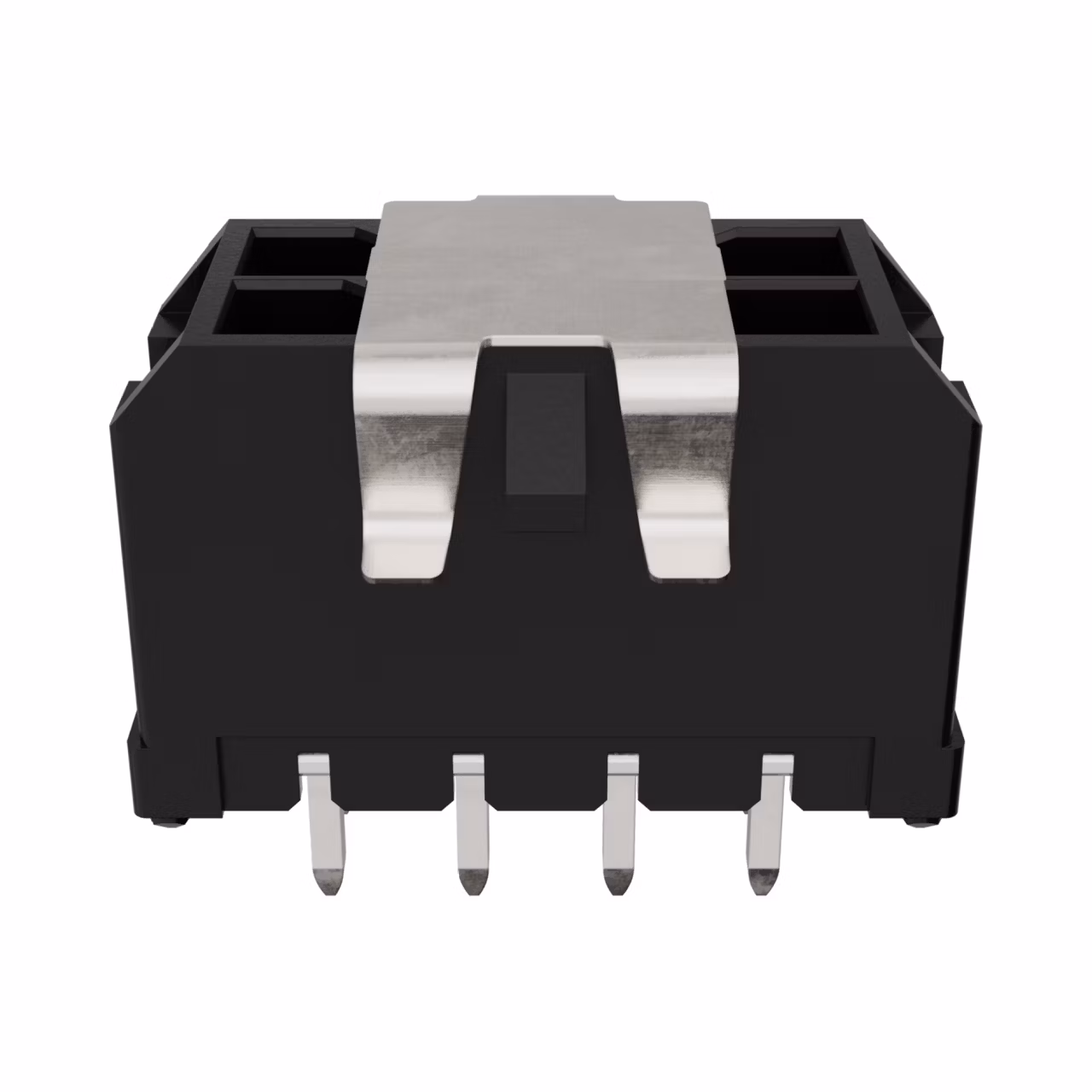 Micro-Fit 3.0 Vertical Header, 3.00mm Pitch, Dual Row, 8 Circuits, Straight Tail, with PCB Polarizing Peg, 1.52µm Matte Tin Plating, Glow-Wire Capable, Black, Tape and Reel, with Pick and Place Cap for sale