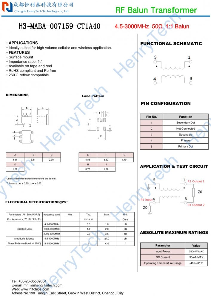 H3-MABA-007159-CT1A40 technical document page 1