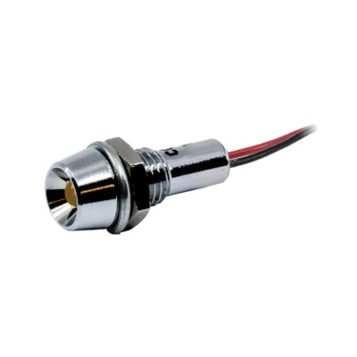 LED Panel Mount Indicator Green .230″ 12V Wire Leads