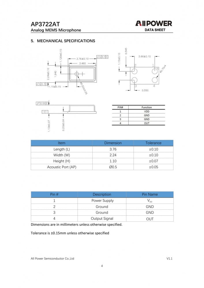 AP3722AT datasheet page 4