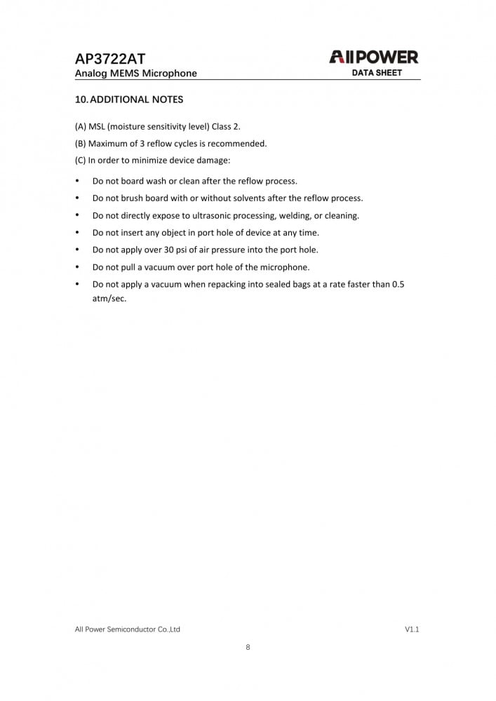 AP3722AT datasheet page 8