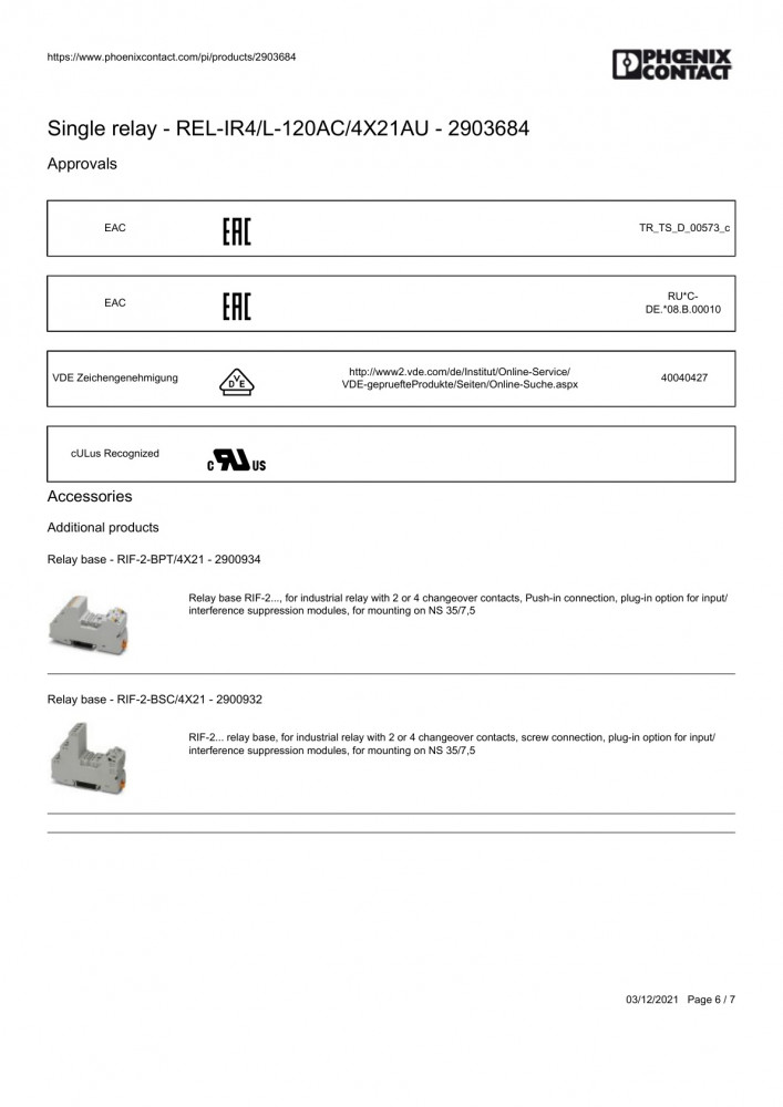 Phoenix Contact 2903684 datasheet page 6