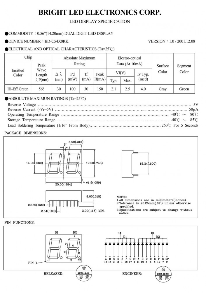 BD-C54X0RK technical document page 1