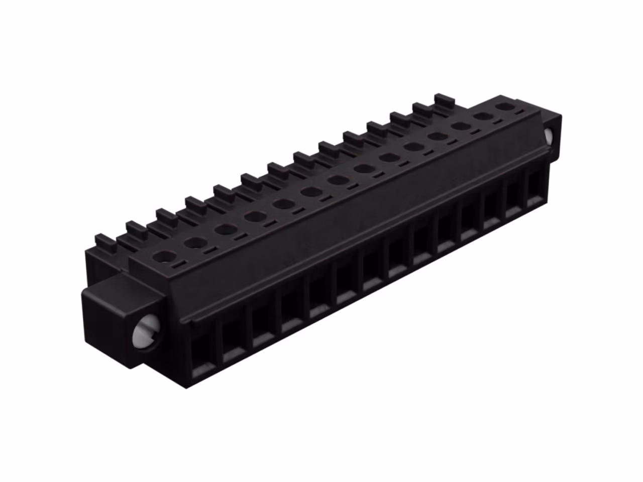 3.81mm Pitch Eurostyle Horizontal Plug, with Retention Screws, Gold (Au) Plated, Black, 14 Circuits for sale