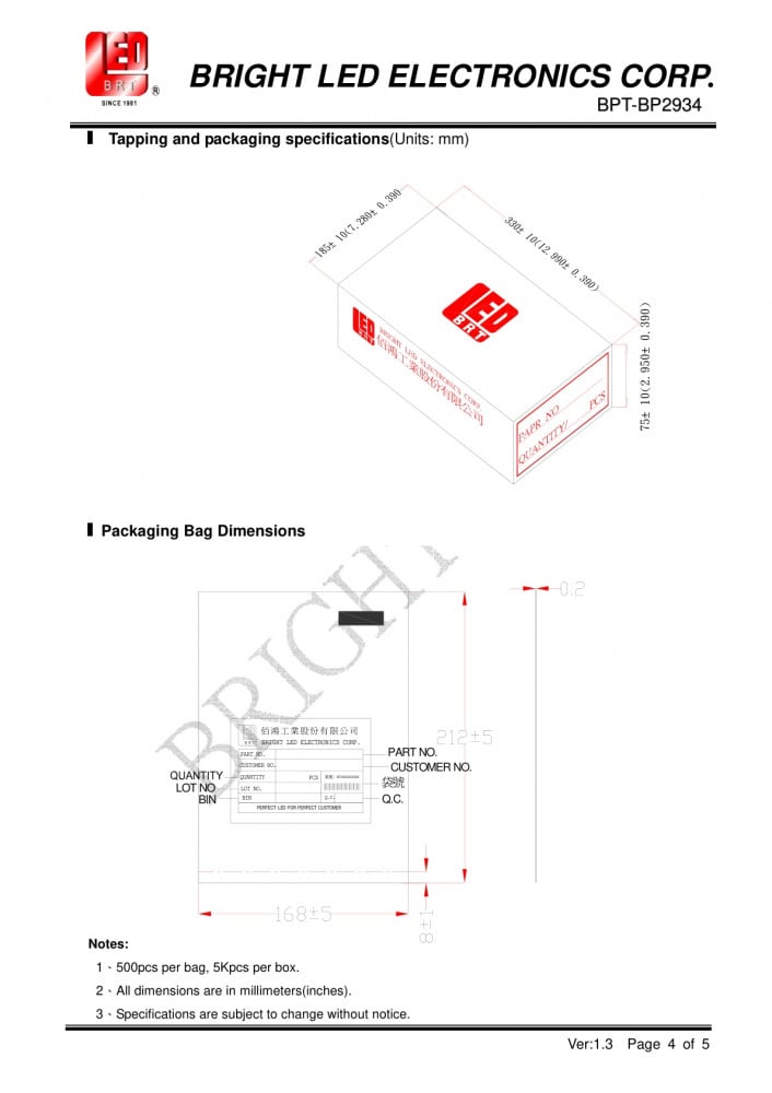 BPT-BP2934 datasheet page 5