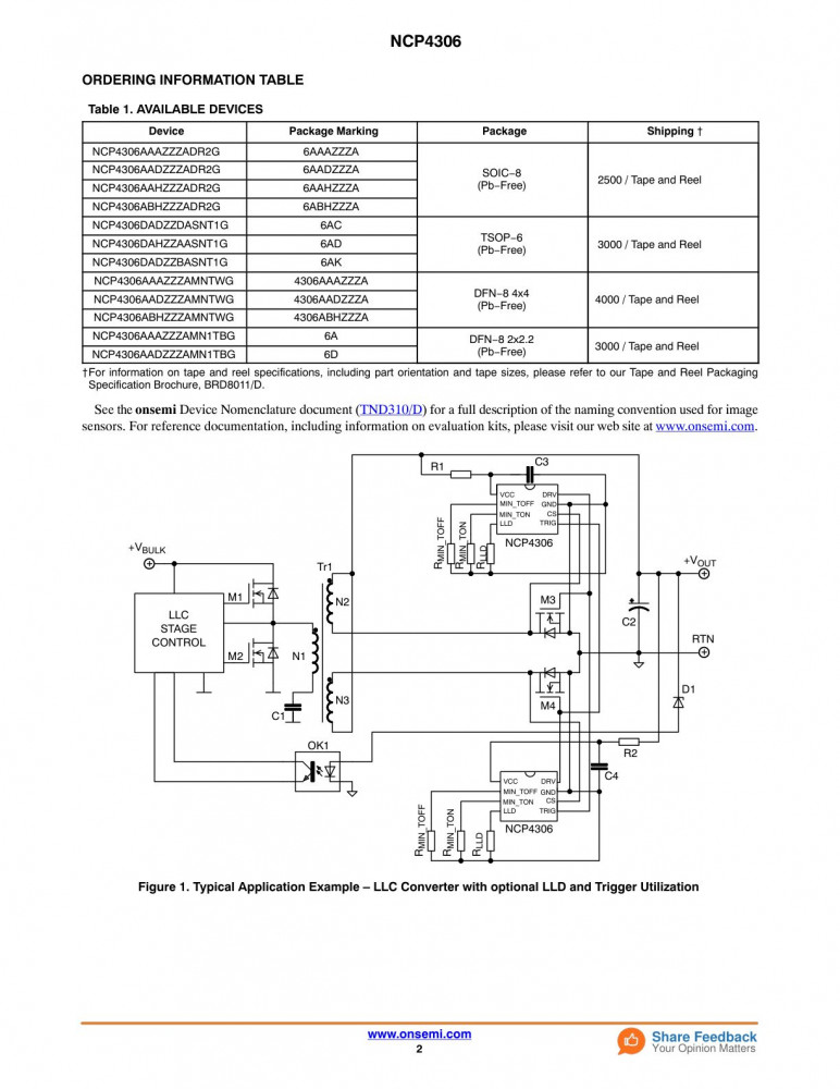 NCP4306 document page 2