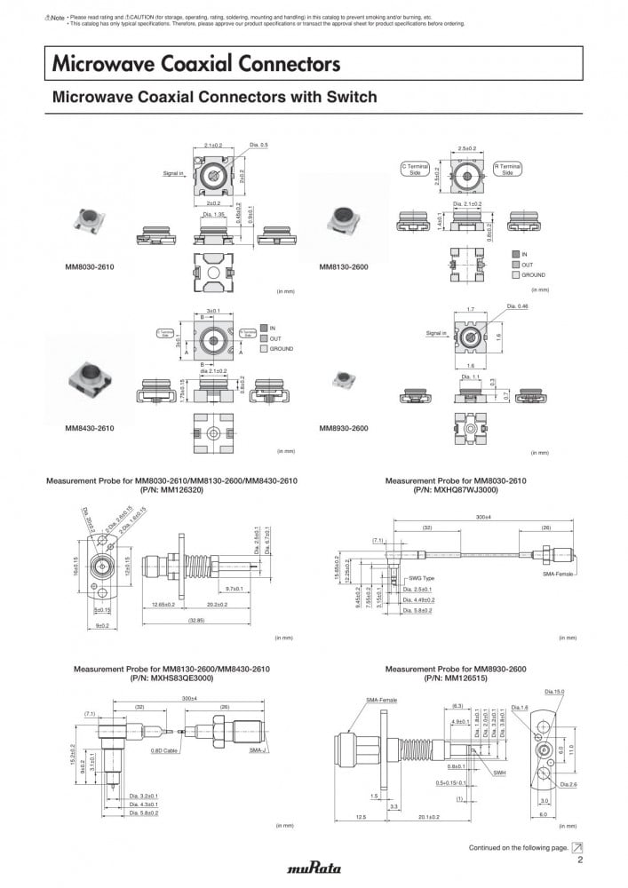 muRata MM4829-2702 technical document page 2
