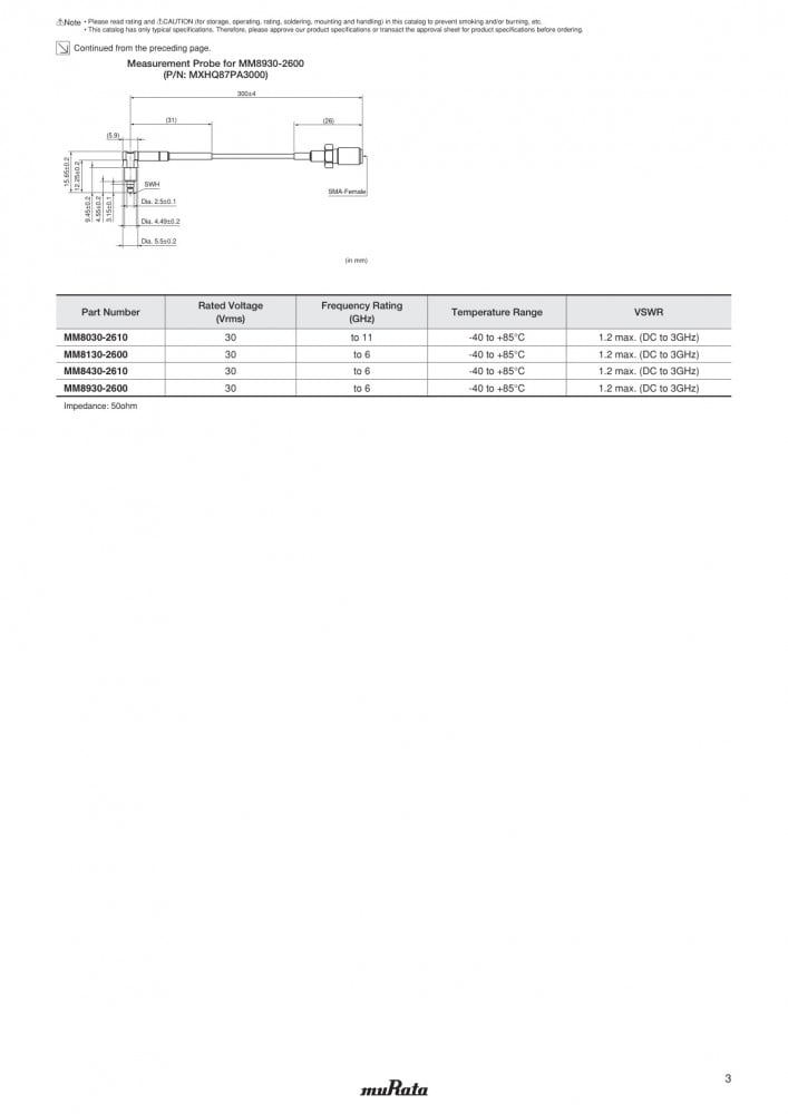 muRata MM4829-2702 technical document page 3